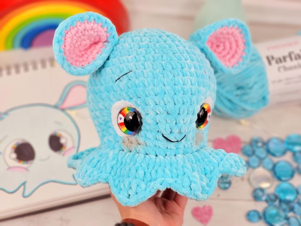 Blue the dumbo octopus Amigurumi Crochet Patterns, Crochet P | Inspire ...