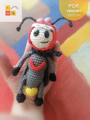 Fire V Bug Amigurumi Crochet Patterns, Crochet Pattern - Inspire Uplift