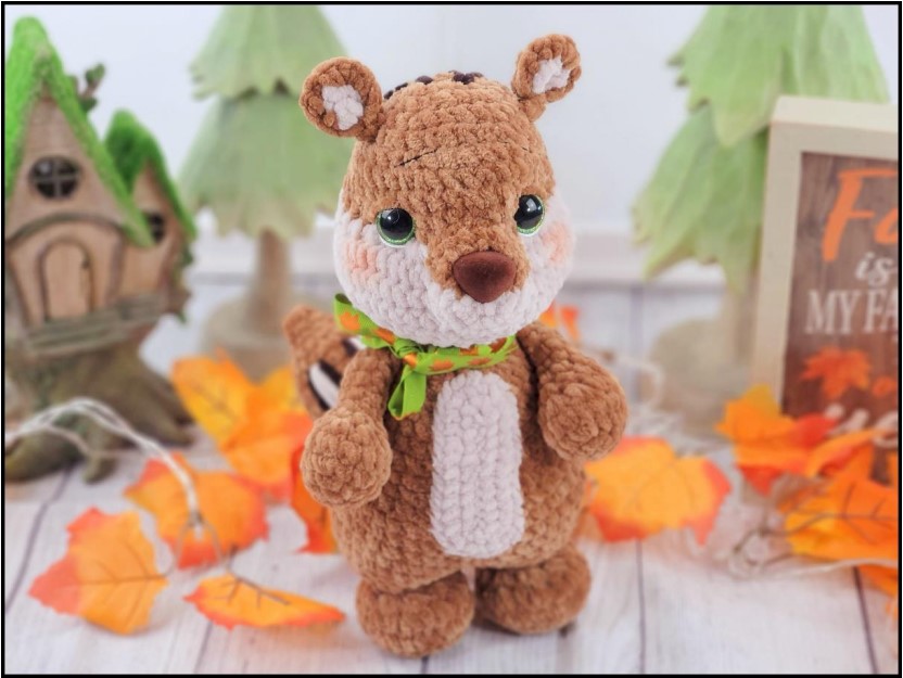 Chipmunk Amigurumi Crochet Patterns, Crochet Pattern - Inspire Uplift