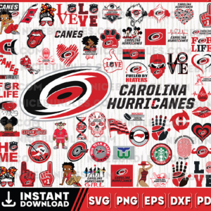 Carolina Hurricanes Team Bundles Svg, Carolina Hurricanes Sv | Inspire ...