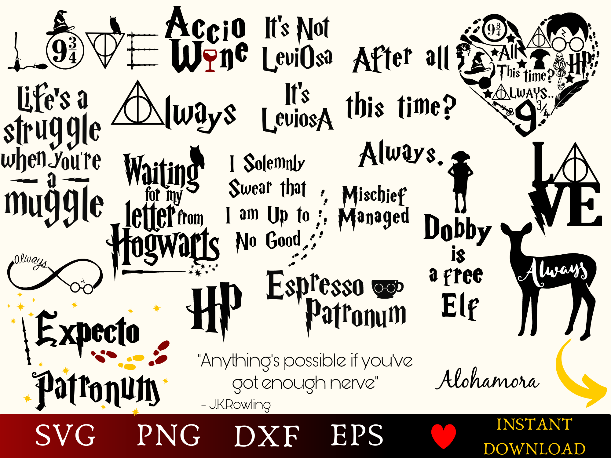 Digital Download, Harry Potter svg, Harry Potter clipart, Ha - Inspire ...
