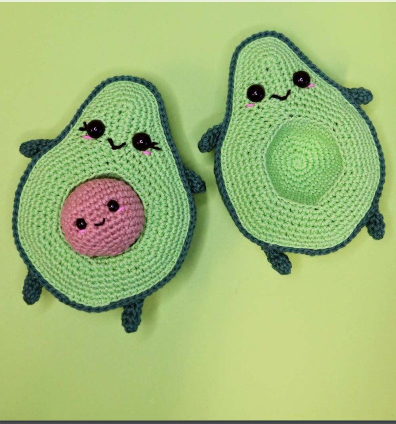 Avocado family, Amigurumi PDF Pattern toys patterns | Inspire Uplift