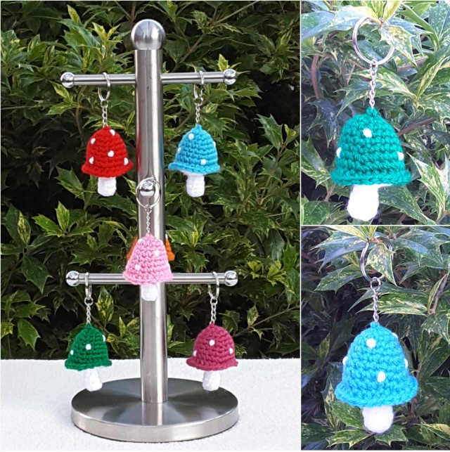Toadstool Keychain Amigurumi Crochet Patterns, Crochet Patte | Inspire ...