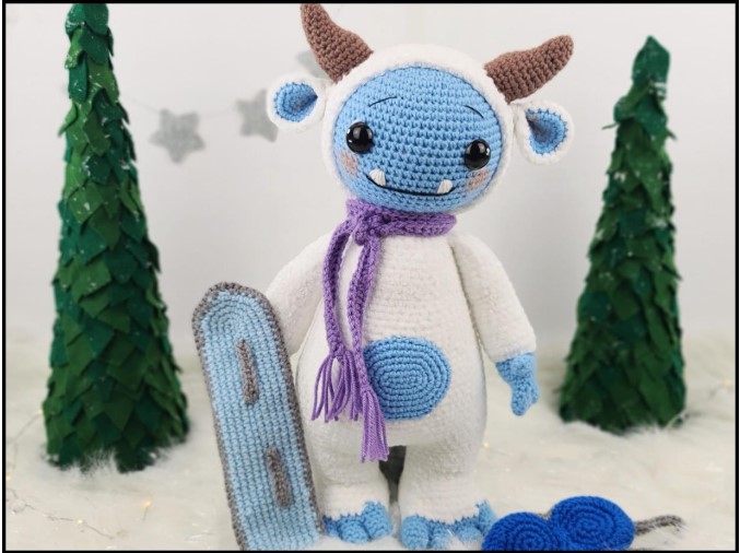 Shaun the yeti Amigurumi Crochet Patterns, Crochet Pattern - Inspire Uplift