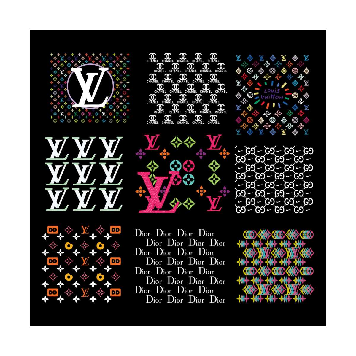 Louis Vuitton Pattern Logo Svg Bundle | Inspire Uplift