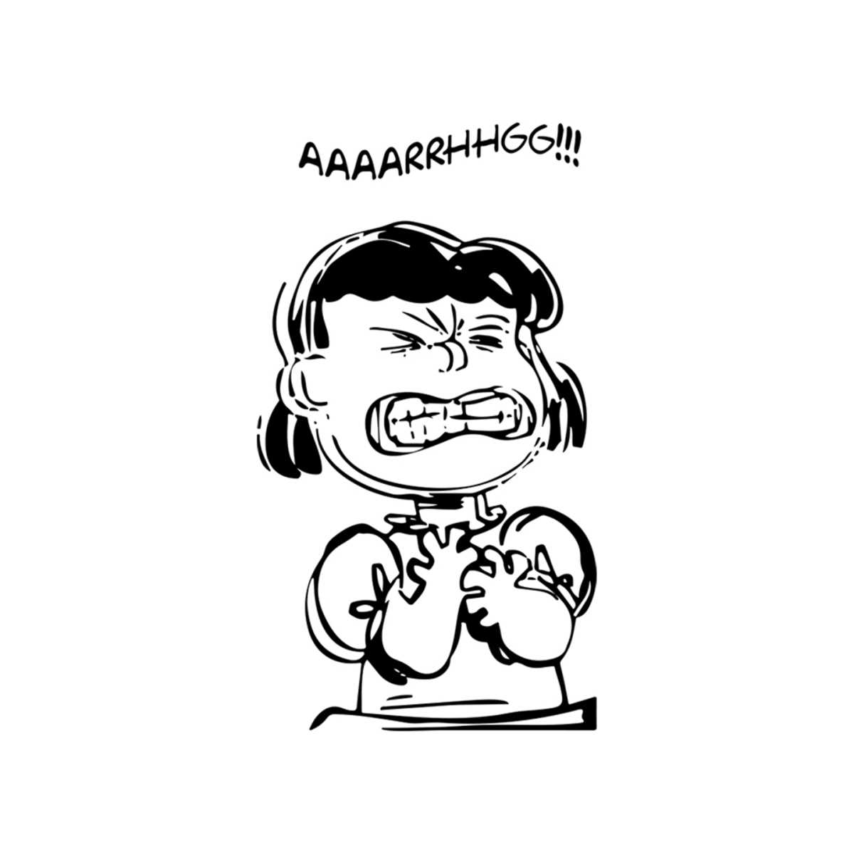 Lucy aaaarrhhgg Angry Face Girl Svg - Inspire Uplift