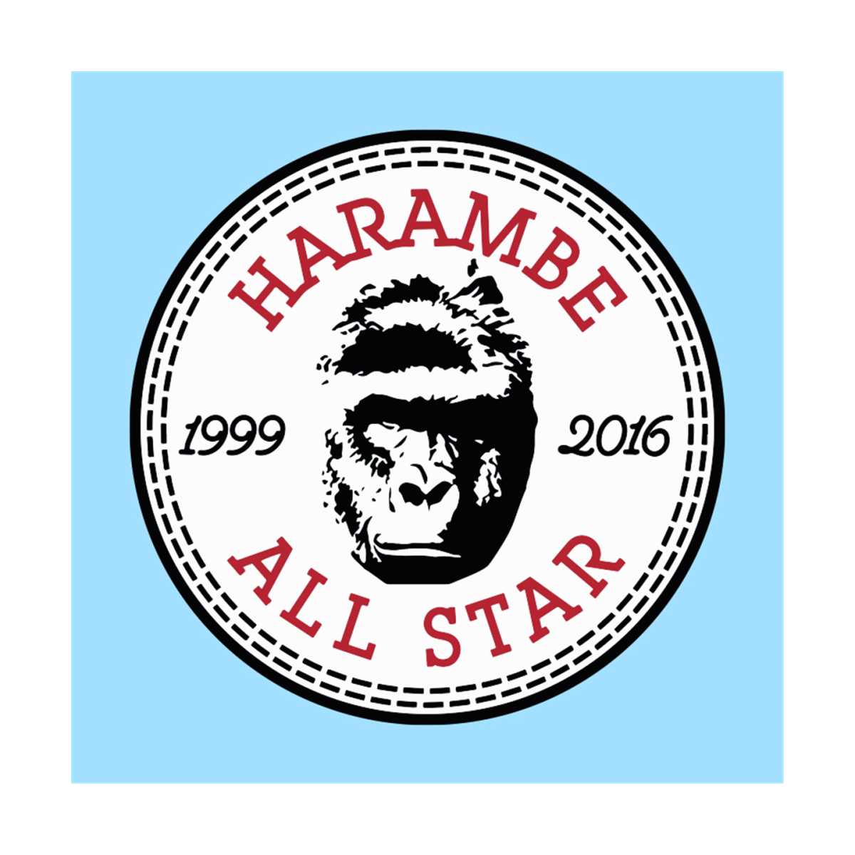 Harambe Tribute All Star Converse Logo 1999 2016 Svg | Inspire Uplift