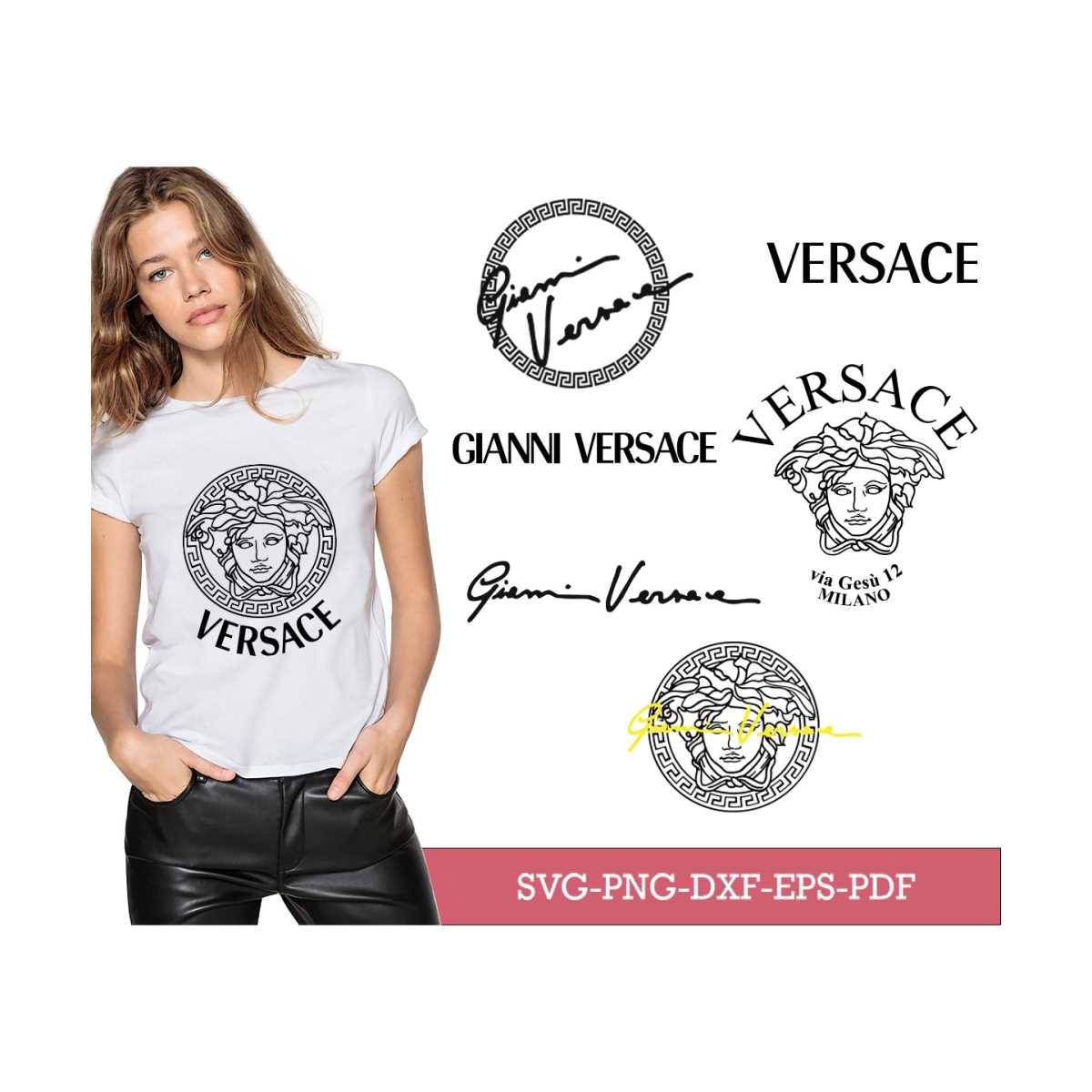 Versace Logo Bundle Svg, Bundle Logo Svg, Versace Svg, Versa | Inspire ...