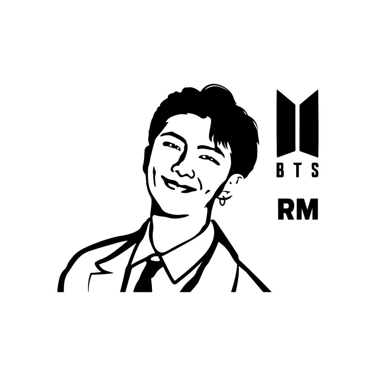 BTS Namjoon RM Svg BTS cut file Bangtan, Instant download, d - Inspire ...