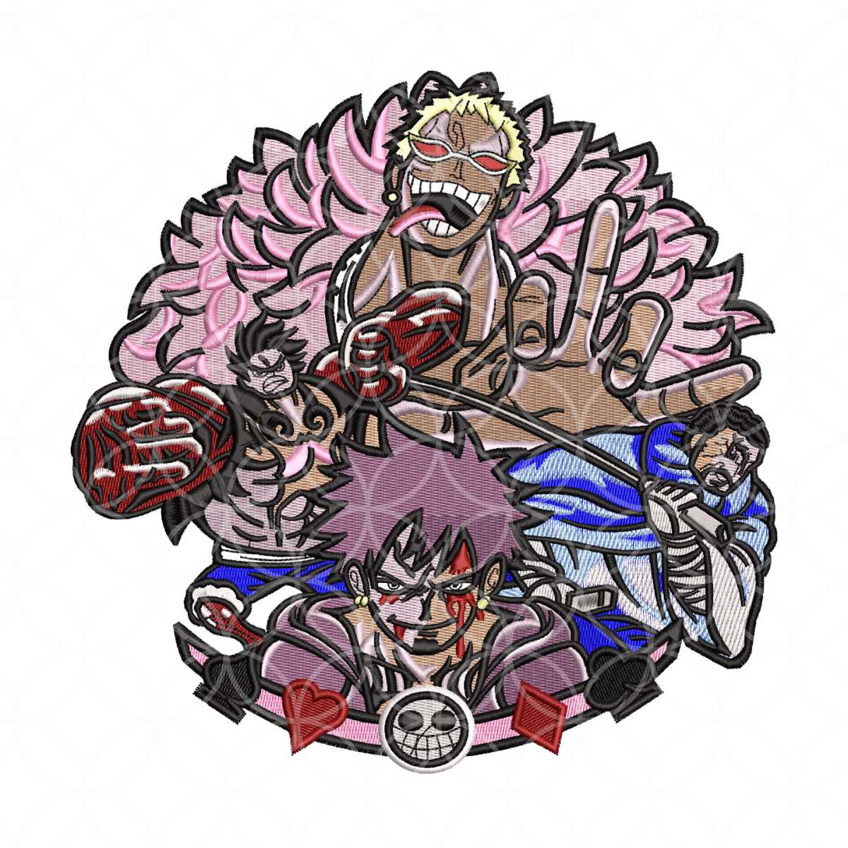ONE PIECE Anime Embroidery Machine Anime Design File - Inspire Uplift