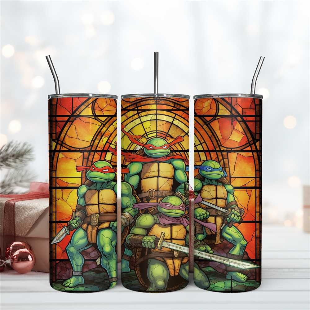 Ninja Turtle Stained Glass 20Oz Wrap Tumbler Design Download - Inspire ...
