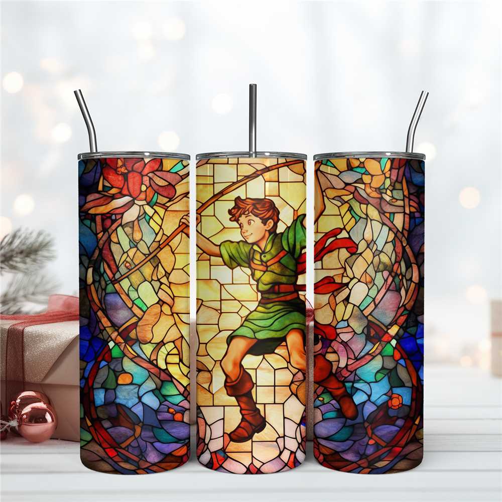 20Oz Tumbler Peter Pan Stained Glass 20Oz Wrap Tumbler Desig - Inspire ...