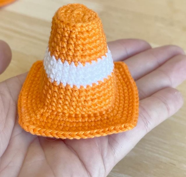 Mini Traffic Cone Amigurumi Crochet | Inspire Uplift