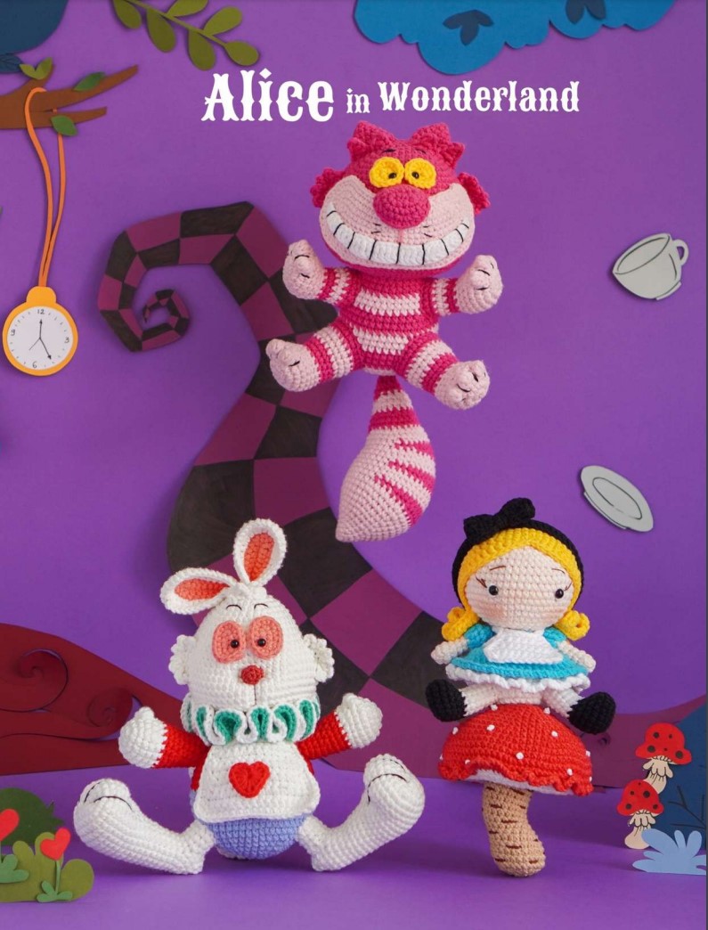 Alice in Wonderland, Amigurumi PDF Pattern toys patterns | Inspire Uplift