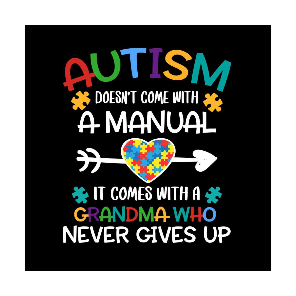 Grandma Autism Doesnt Come With A Manual Svg, Autism Svg, Au - Inspire ...
