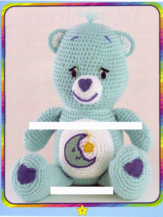 10 Care Bear Plushies, Amigurumi PDF Pattern toys patterns - Inspire Uplift