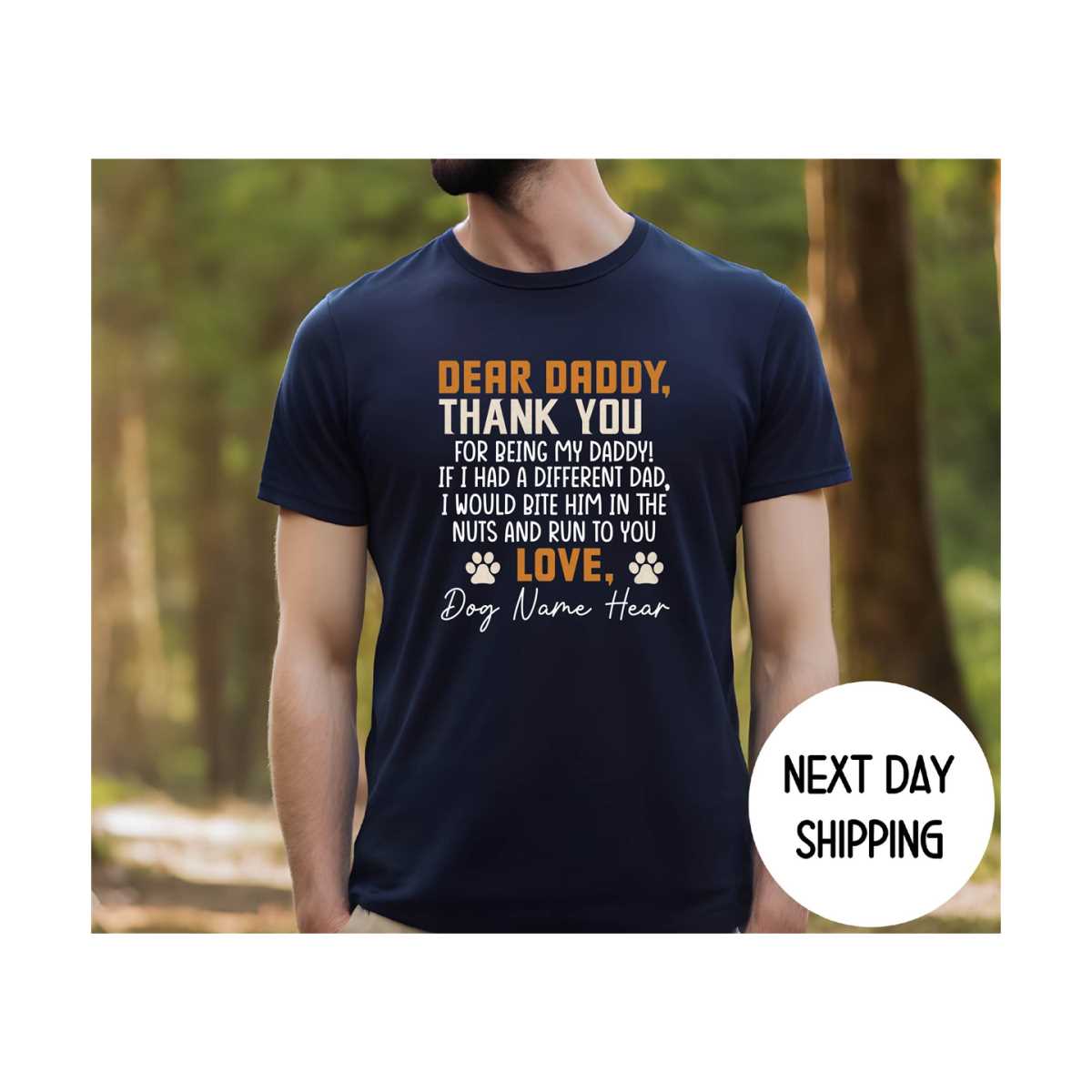 Personalized Dog Name Dad Shirt. Dear Dog Daddy Shirt ,Happy | Inspire ...