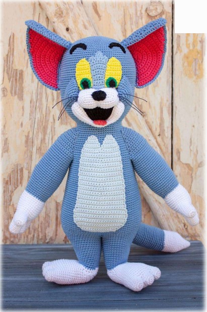 Tom the Cat Amigurumi PDF Pattern toys patterns | Inspire Uplift