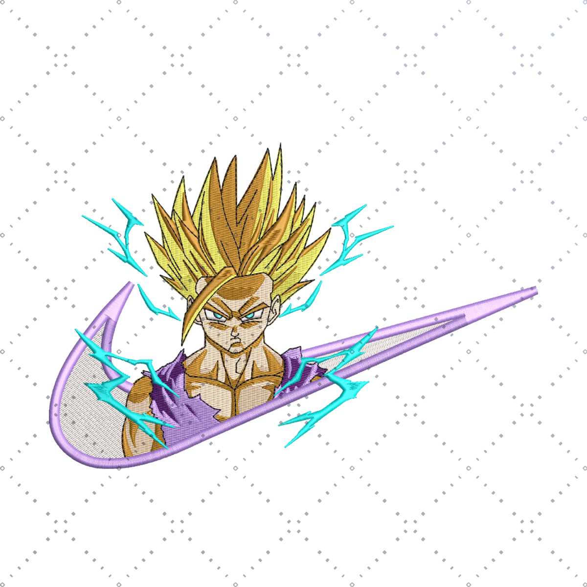 GOHAN SUPER SAIYAN Nike Logo Embroidery Digitizing Dragon Ba - Inspire ...
