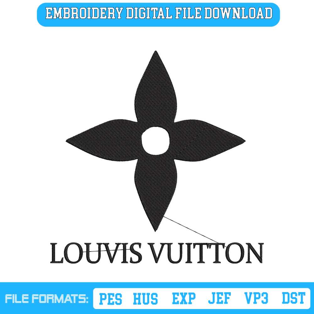 Louis Vuitton Flower Embroidery Logo Design Instant Download | Inspire ...