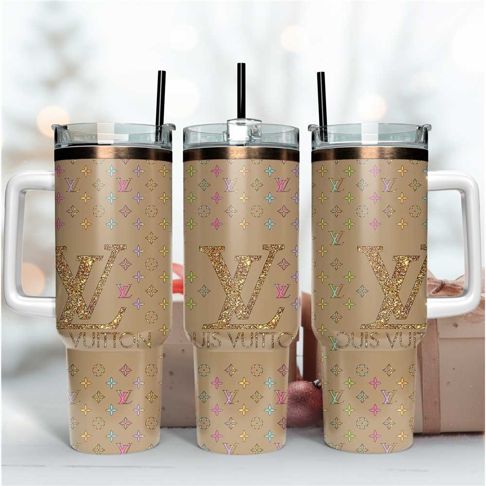 Glitter LV 40oz Skinny Tumbler, Sublimation Designs | Inspire Uplift