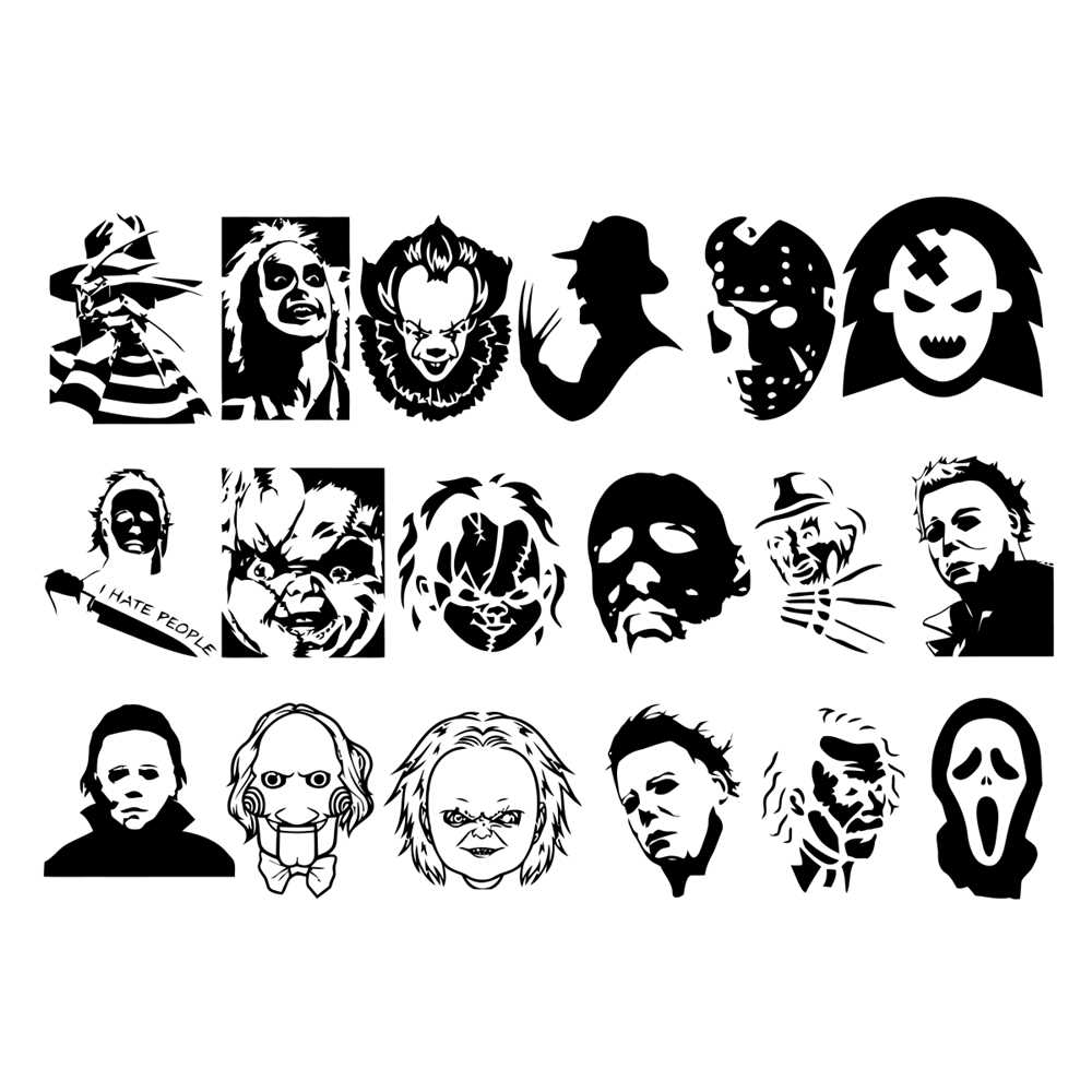 Halloween Villain Bundle Svg, Halloween Svg, Horror Characte | Inspire ...