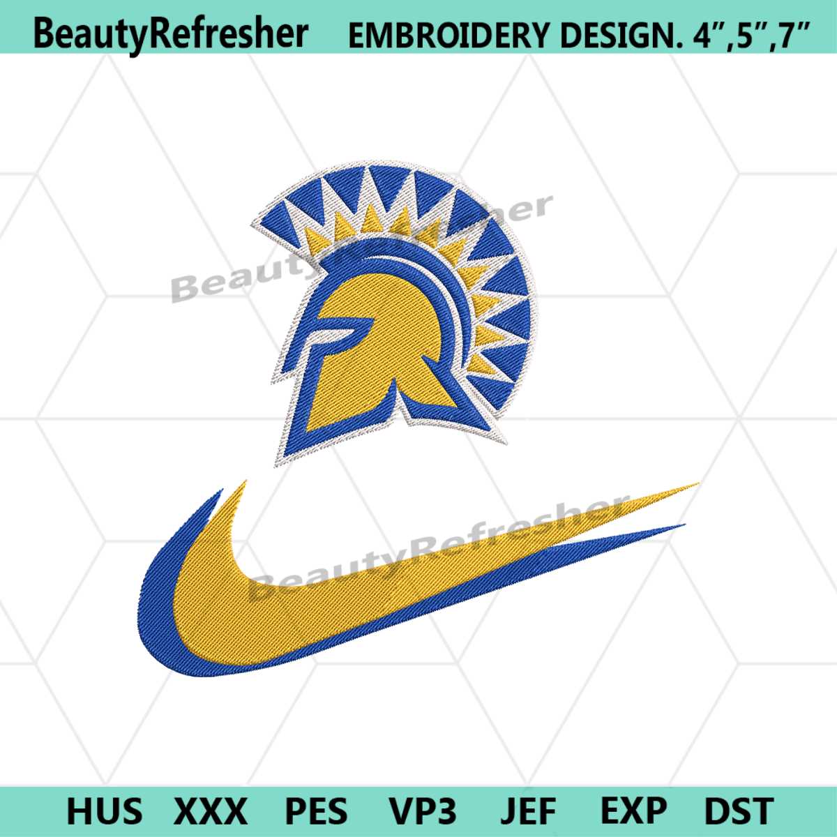 San Jos State Spartans Double Swoosh Nike Logo Embroidery De | Inspire ...