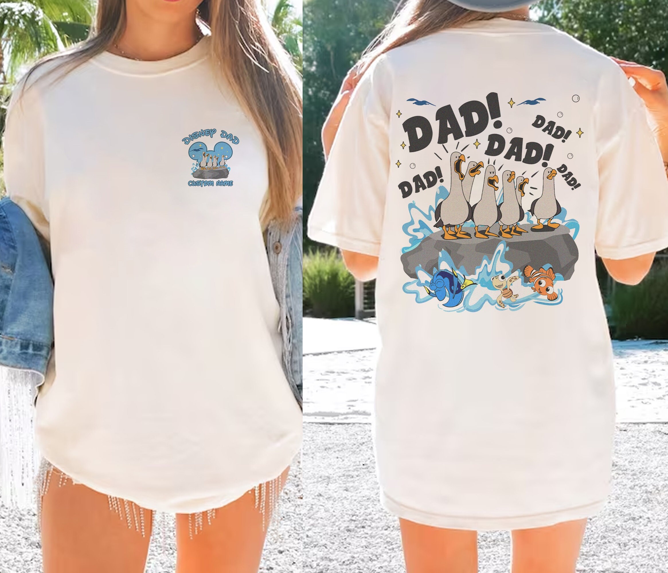 Two-sided Pixar Finding Nemo Seagull Mom Dad Shirt, Personal | Inspire ...
