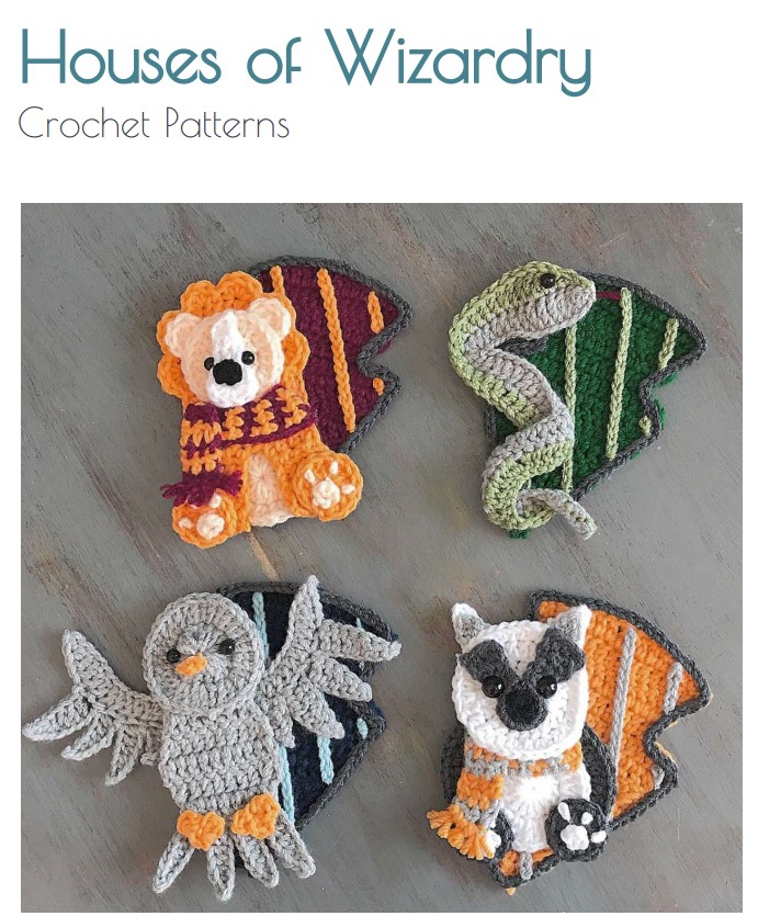 4x House of wizards Pattern Amigurumi PDF Pattern toys patt | Inspire ...