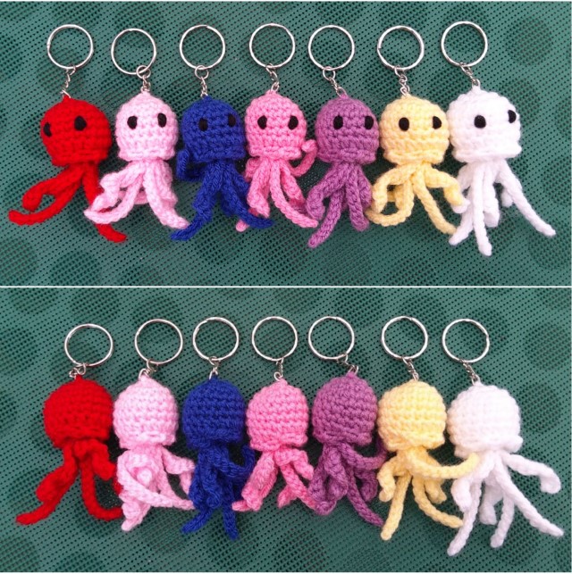 Jellyfish Keychain Amigurumi Crochet Patterns, Crochet Patte - Inspire ...