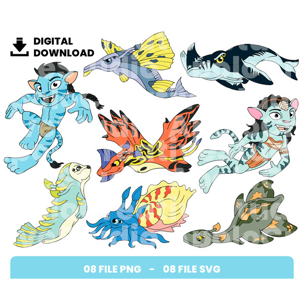 08 Clipart - Bundle Layered Svg, The World of Avatar Svg, Av | Inspire ...
