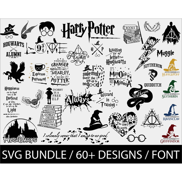 Files 220 Harry Potter Svg Bundle, Harry Potter Svg - Inspire Uplift