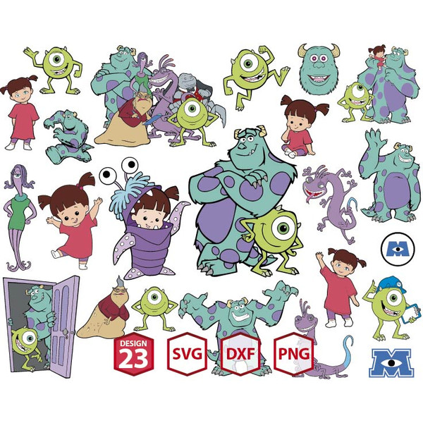 Monsters Inc SVG, Monsters Inc Png Svg, Mike Sully SVG, Mons | Inspire ...