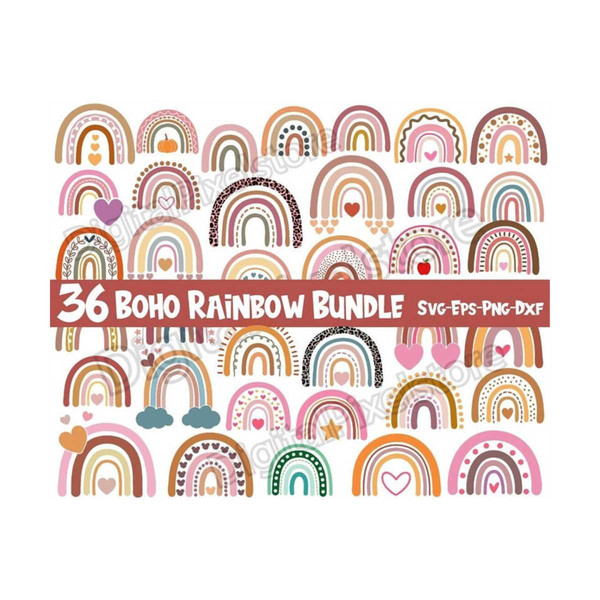 36 Boho rainbow svg bundle,Rainbows svg cut file,Boho Rainbo | Inspire ...