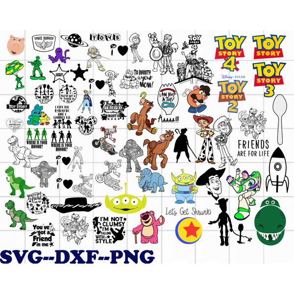 Toy Story SVG, Bundle Toy Story SVG, PNG, DXF, PDF, JPG,... - Inspire ...