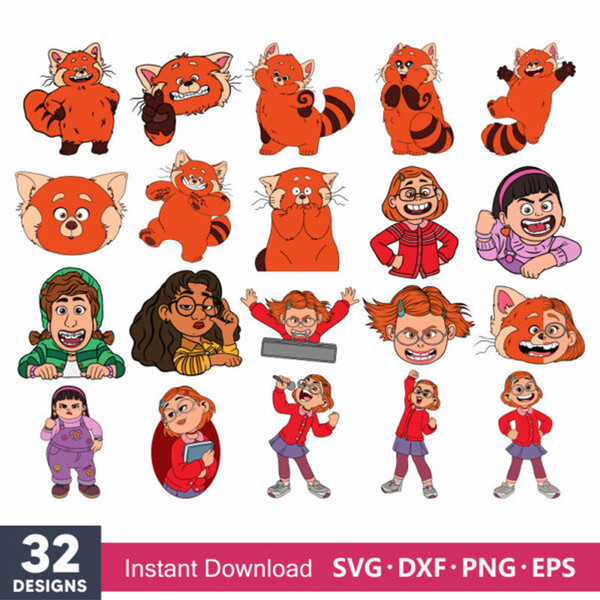 Turning Red SVG Bundle, Turning Red SVG, Red Panda SVG Digit | Inspire ...