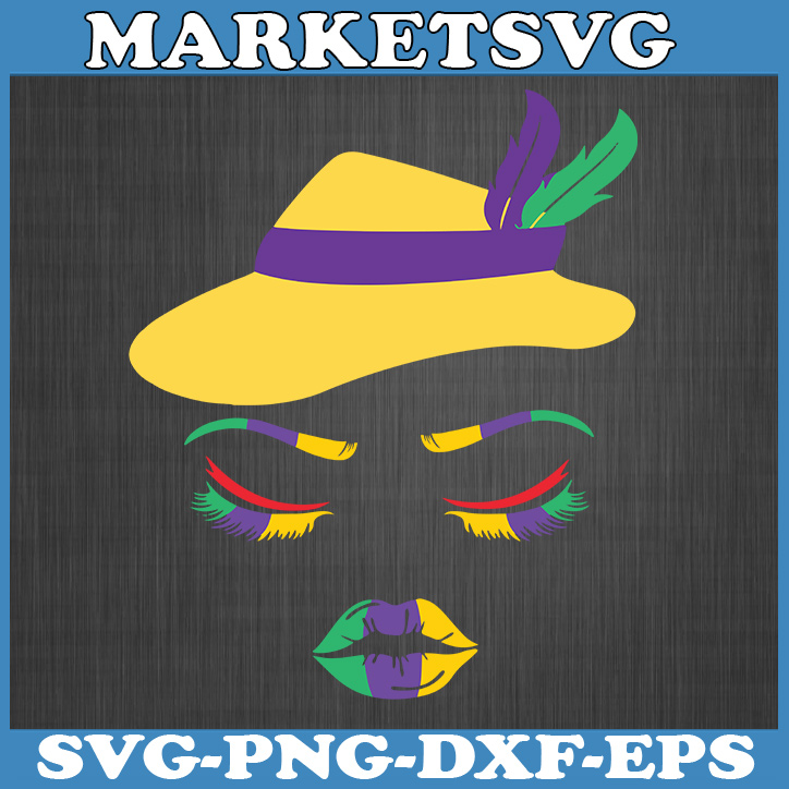 Mardi Gras Lips Woman Face Svg, Carnival Parade Masquerade P - Inspire ...