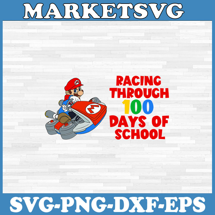 Racing Through 100 Days Of School Svg, 100th Day Of School S | Inspire ...