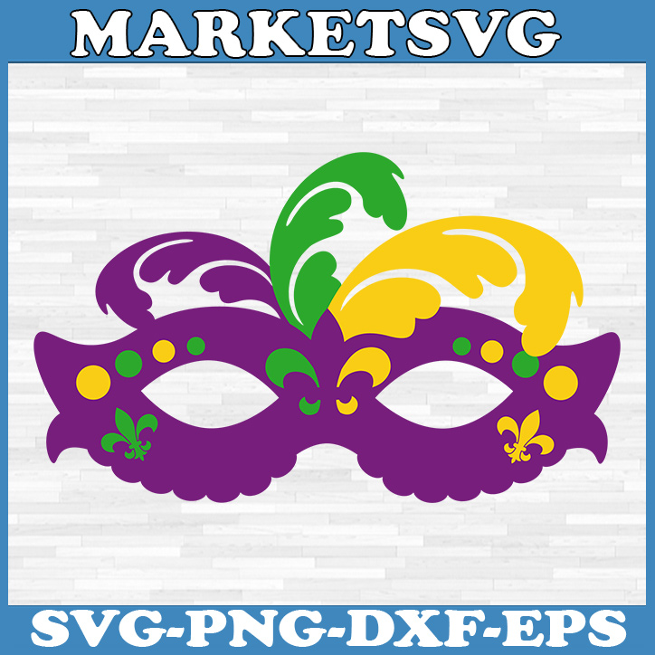Mardi Gras Mask SVG DXF, Carnival Mardi Gras Silhouette Cut | Inspire ...