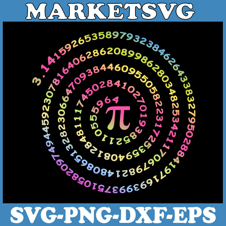 Pi Day Spiral Svg, Numbers Math Svg, Pi Day 3.14 Svg, Cricut | Inspire ...