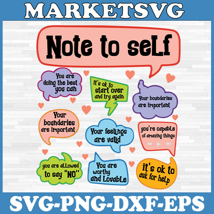Counselor Note To Self Svg, Mental Health School Psychologis | Inspire ...