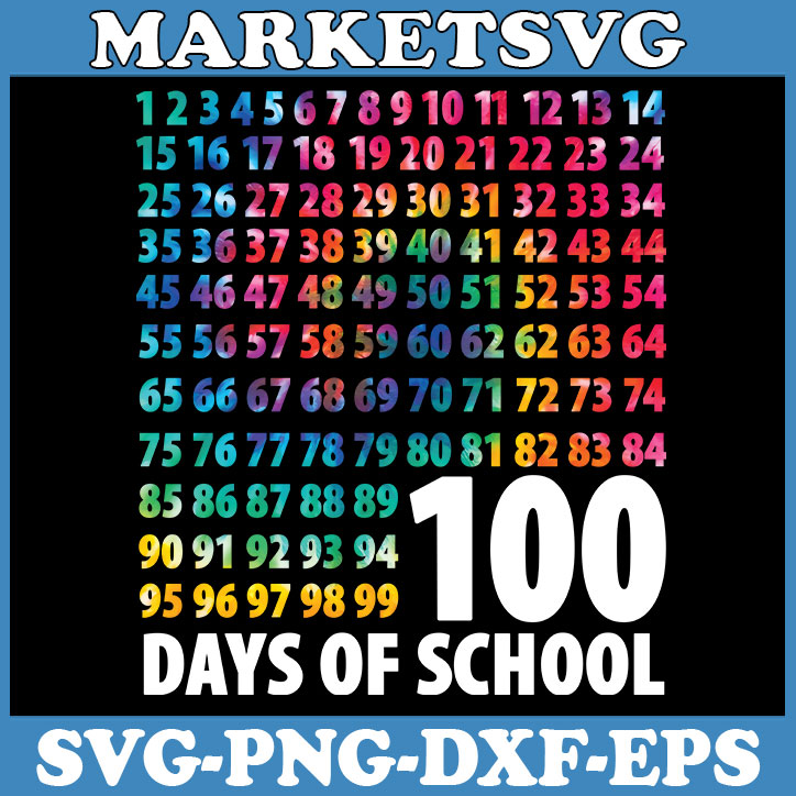 100th Day Of School Teacher Kids 100 Days Math Numbers Svg, - Inspire ...