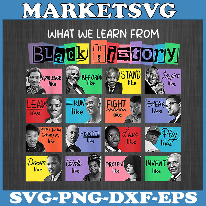 What We Learn From Black History Png, Digital File, PNG High | Inspire ...