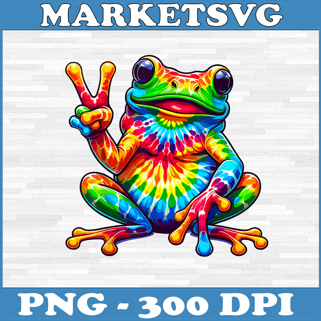 Tie-Dye Frog Png, Peace Sign Hippie Png, PNG High Quality, P - Inspire ...