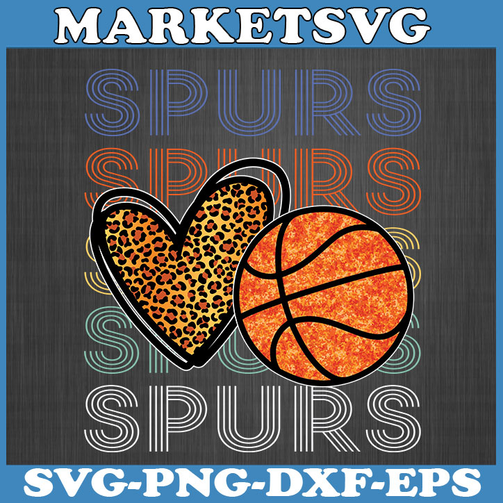 Spurs Basketball Leopard Heart Svg, Leopard Heart Svg, Spurs | Inspire ...