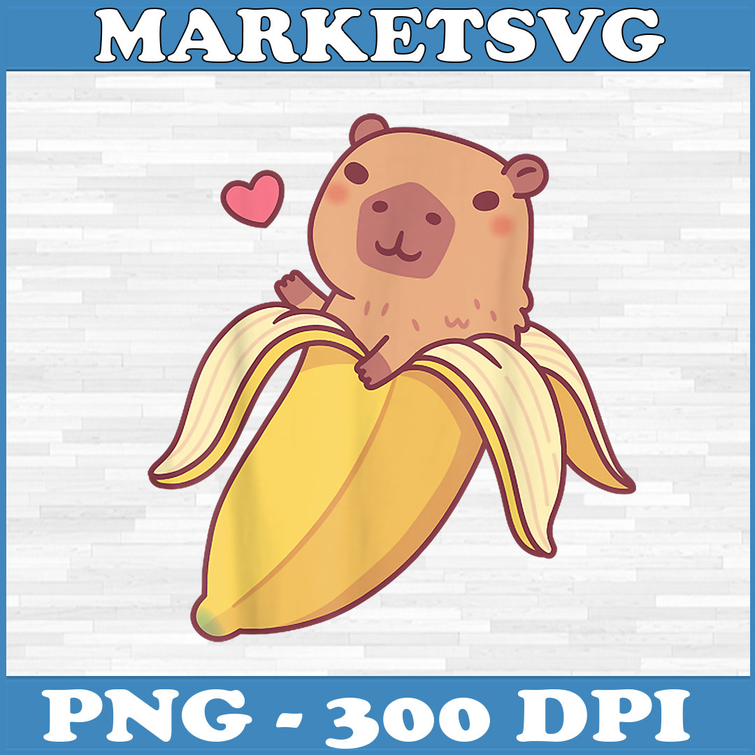Cute Capybara In Banana Png, PNG High Quality, PNG, Digital - Inspire ...
