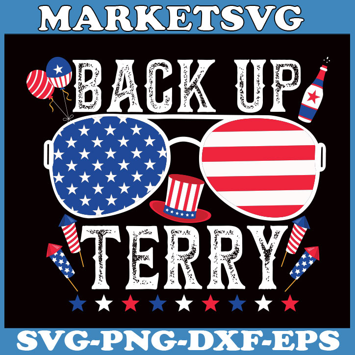 Back Up Terry Funny 4th Of July Us Flag Patriotic Fireworks | Inspire ...