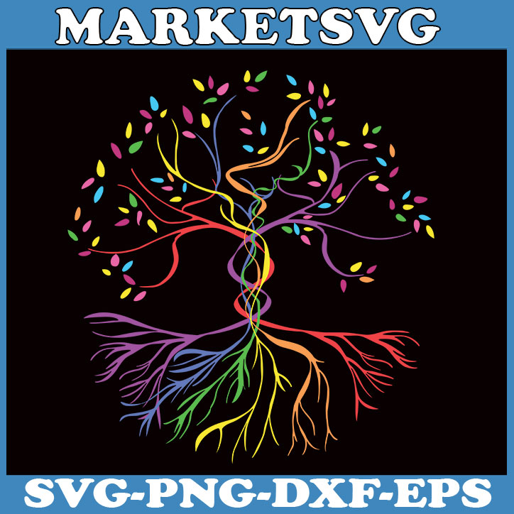 Tree Life Rainbow LGBT Cool Gay Pride Flag Ally Svg, Tree Li | Inspire ...