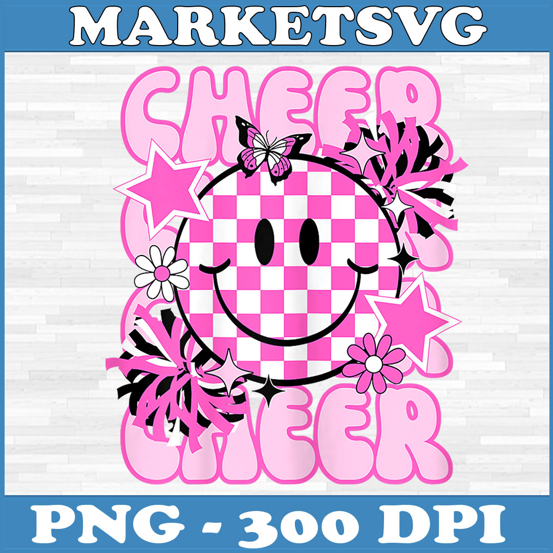 Retro Happy Cheer Png, Cute Pink Cheerleader Tumbling Png,Di | Inspire ...