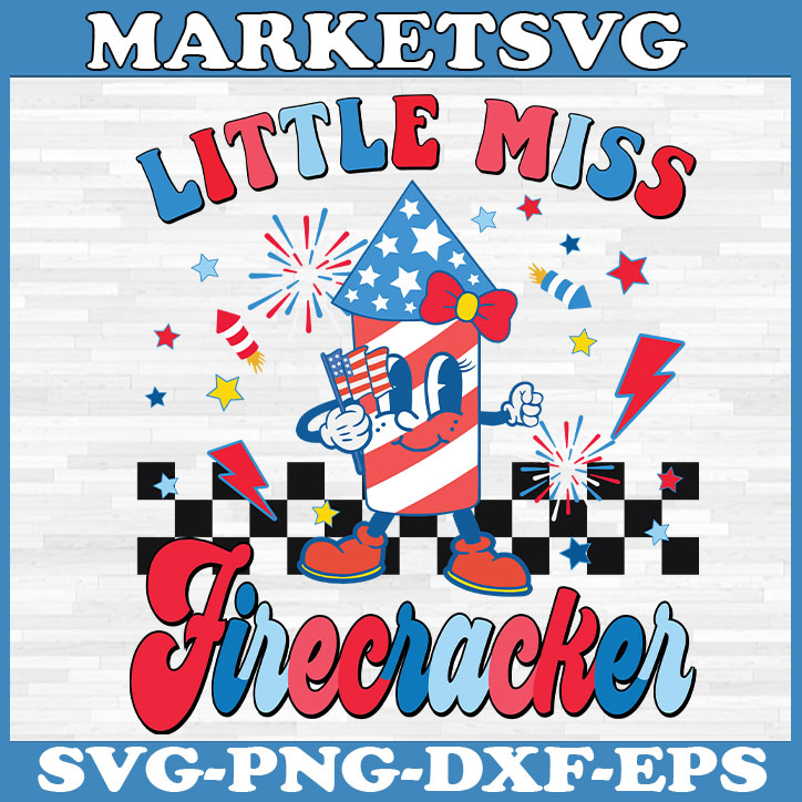 Groovy Little Miss Firecracker 4th Of July Baby Girl Toddler | Inspire ...